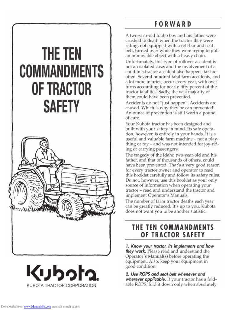 Essential Tractor Safety Guidelines and Procedures | PDF | Tractor ...