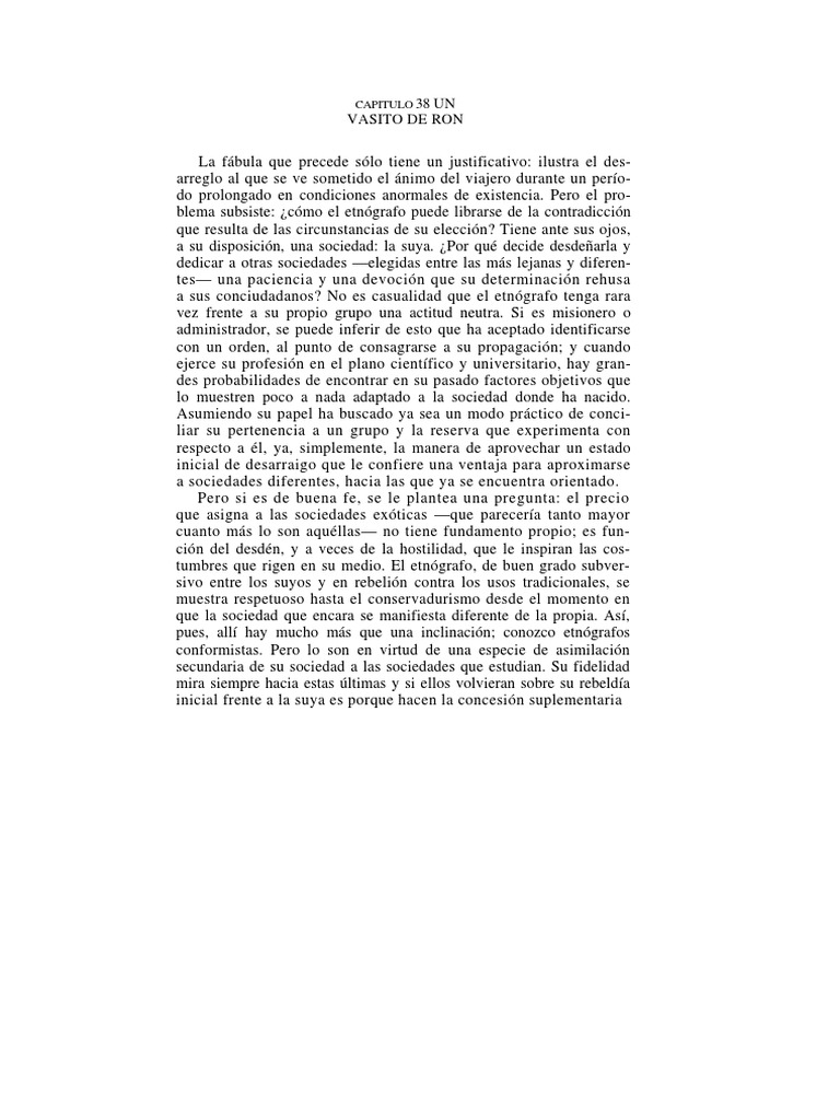 1 Levi Strauss - Un Vasito de Ron PDF | PDF | Jean-Jacques Rousseau ...