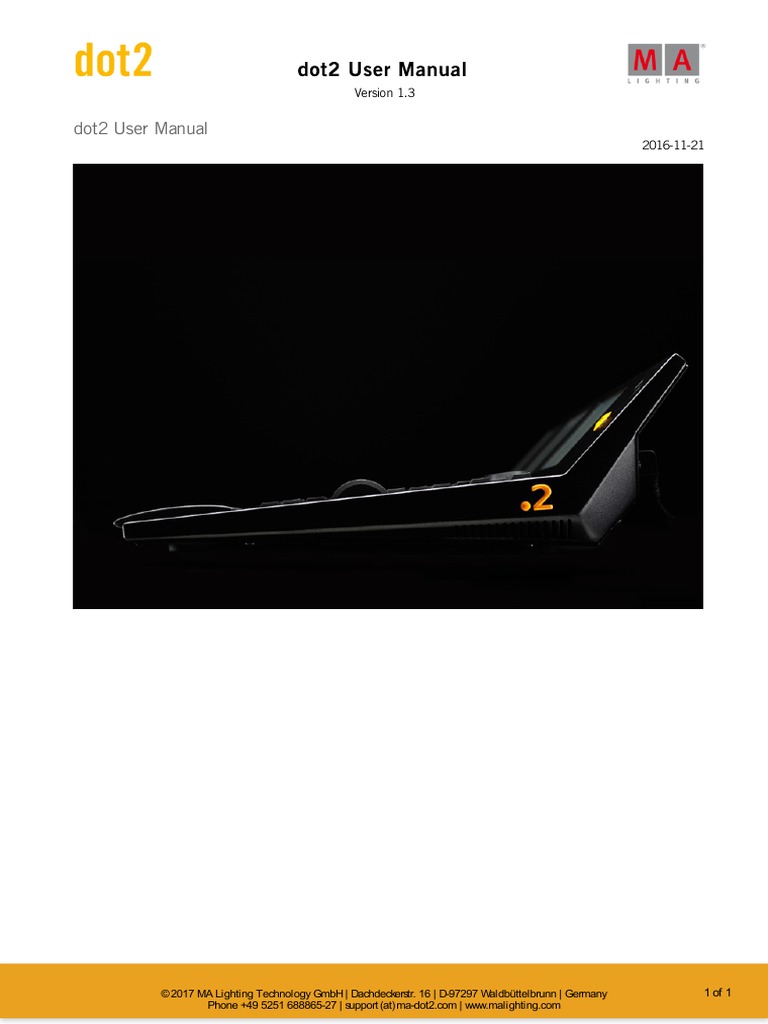 Dot2 MA Dot2 en v1.3 | PDF | Art | Technology & Engineering