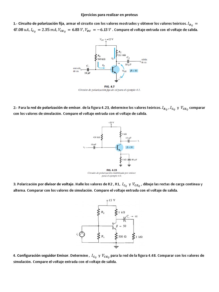 Ejercicios para Realizar en Proteus | PDF