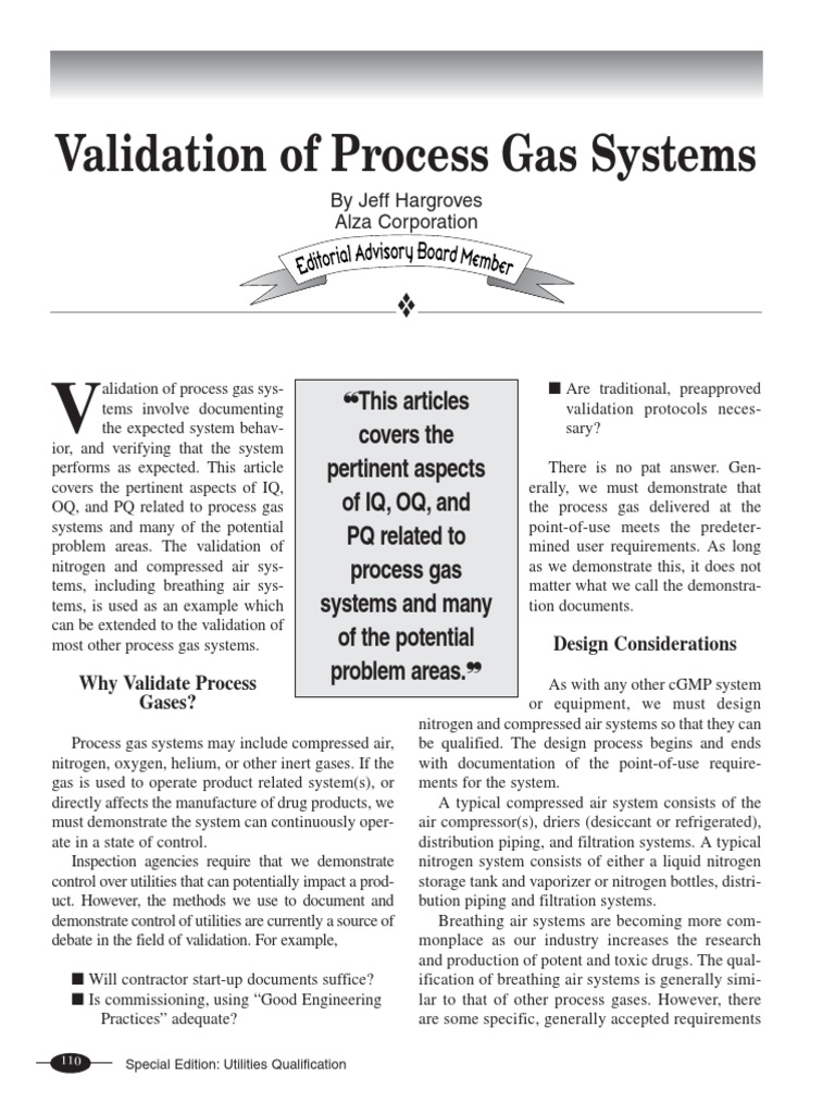 Validation of Process Gas Systems | PDF | Flow Measurement | Calibration