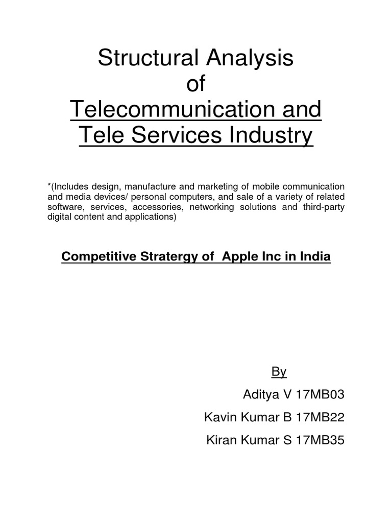 Structural Analysis of Telecommunication and Tele Services Industry ...