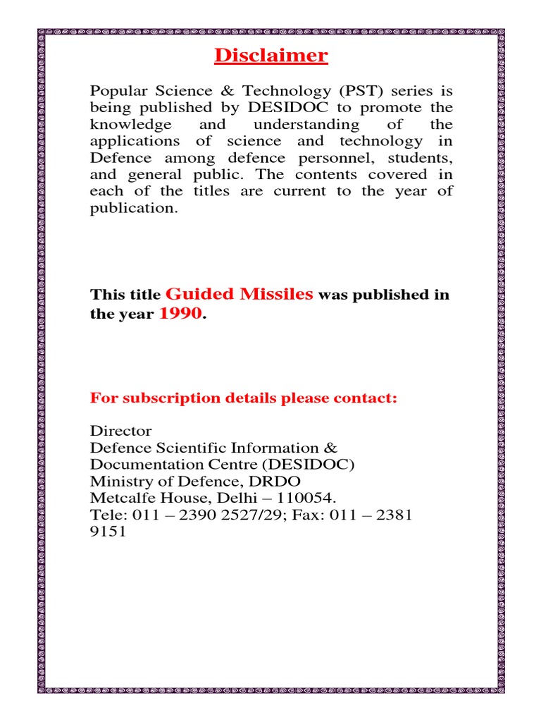 Guided Missiles Overview 1990 | PDF | Science | Science And Technology