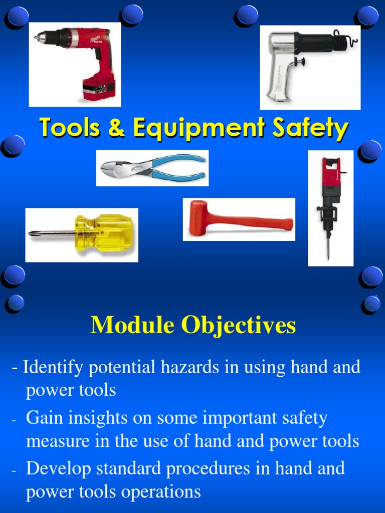 3 Hand & Power Tools Safety | PDF | Drill | Pneumatics