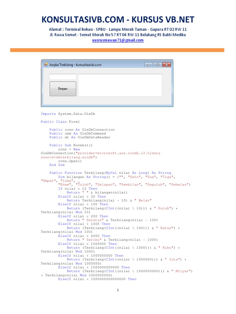 Membuat Angka Terbilang | PDF