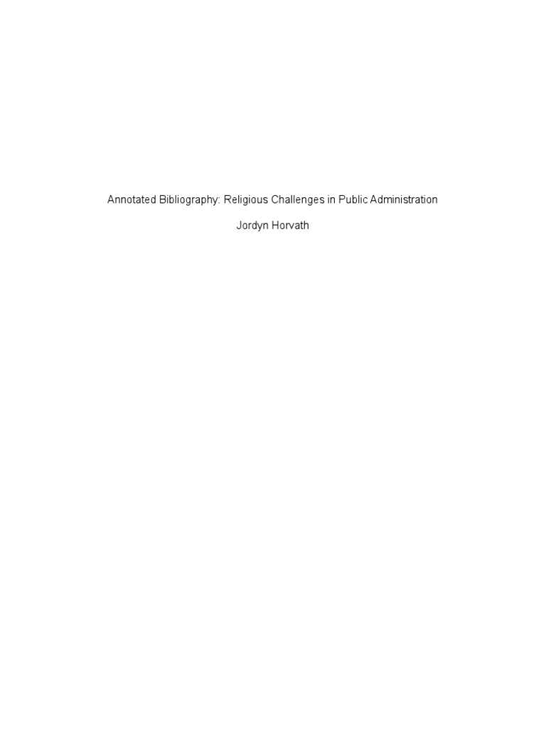 Annotated Bibliography | PDF | Spirituality | Social Work