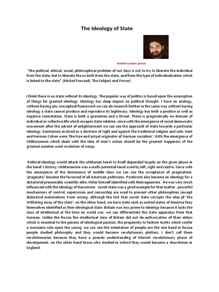 The Ideology of State | PDF | Liberalism | Ideologies