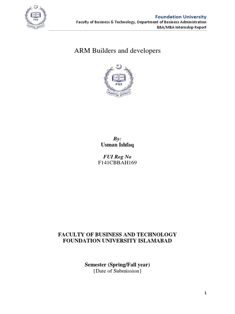 ARM Internship Report | PDF | Internship | Job Hunting