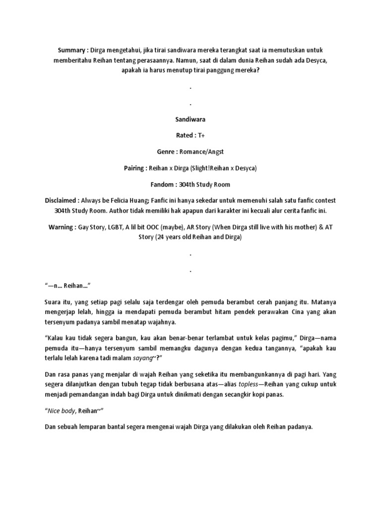 Cinta Terlarang Dirga & Reihan | PDF