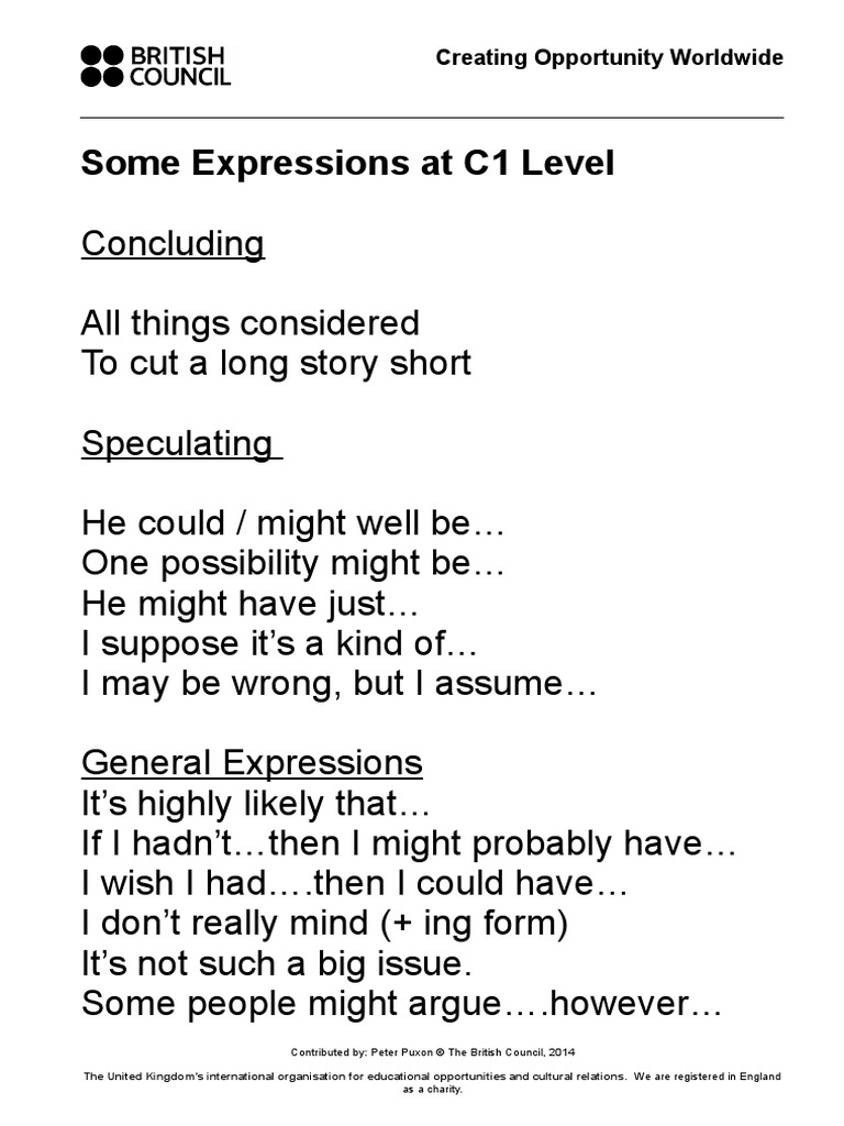 C1 Expressions | PDF