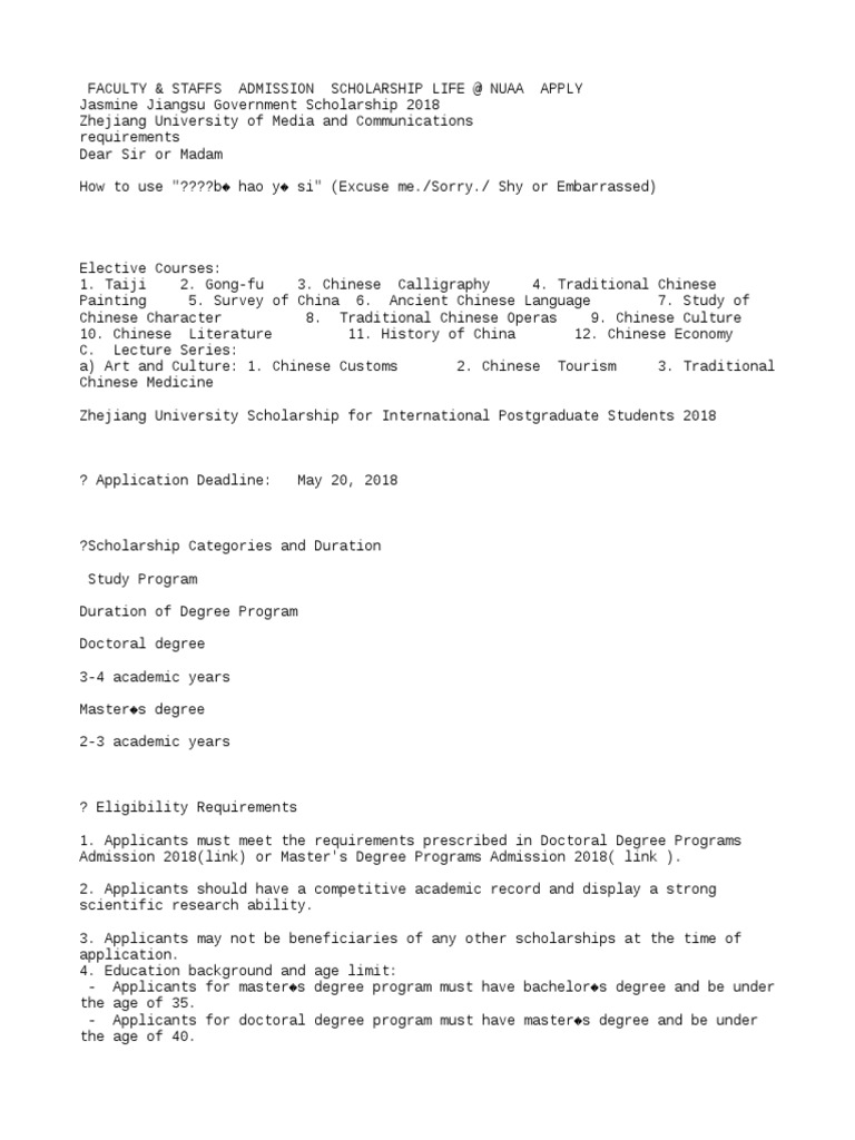 Letter China Jasmine Jiangsu Government Scholarship 31.4.2018 | PDF ... Letter China Jasmine Jiangsu Government Scholarship 31.4.2018 | PDF ...