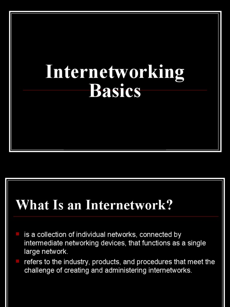 Internetworking Basics | PDF | Osi Model | Communications Protocols