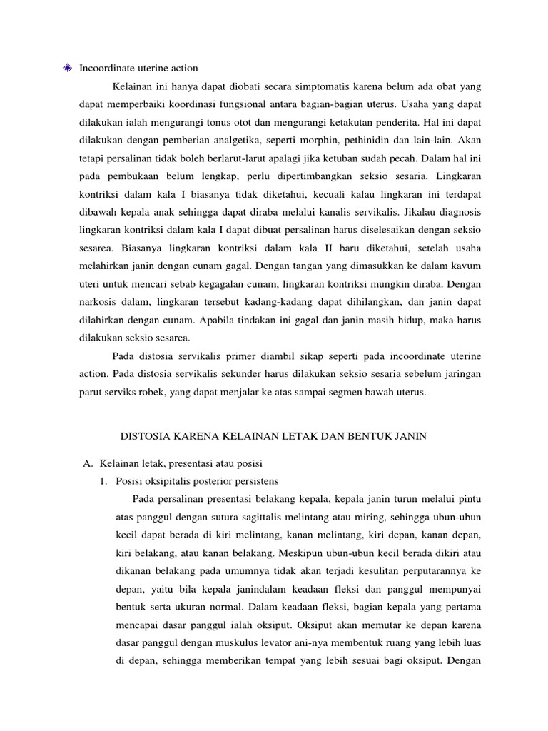 Incoordinate Uterine Action | PDF | Pengembangan Diri | Sains & Matematika