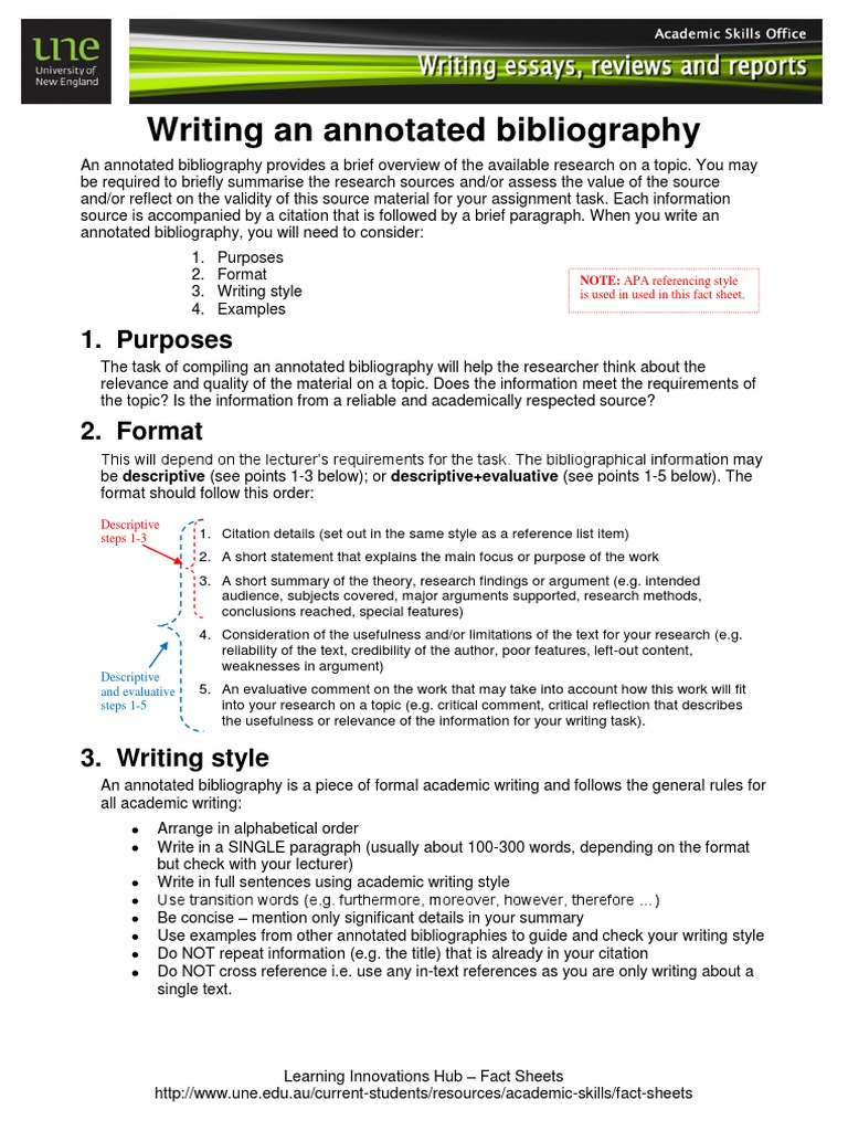 Annotated Bibliography Format | PDF | Bibliography | Citation