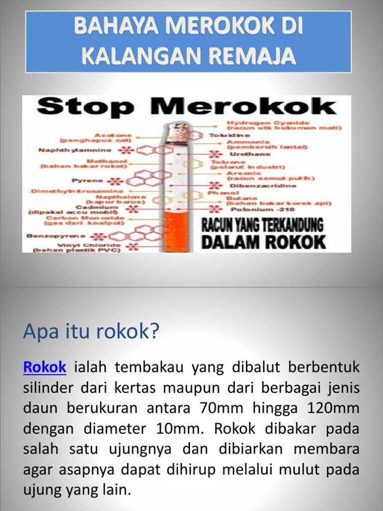 Bahaya Merokok Di Kalangan Remaja Pdf