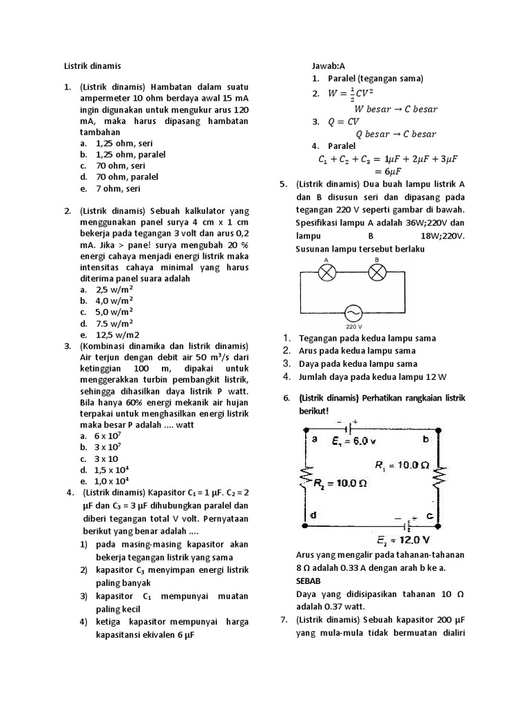 Soal Listrik Dinamis | PDF