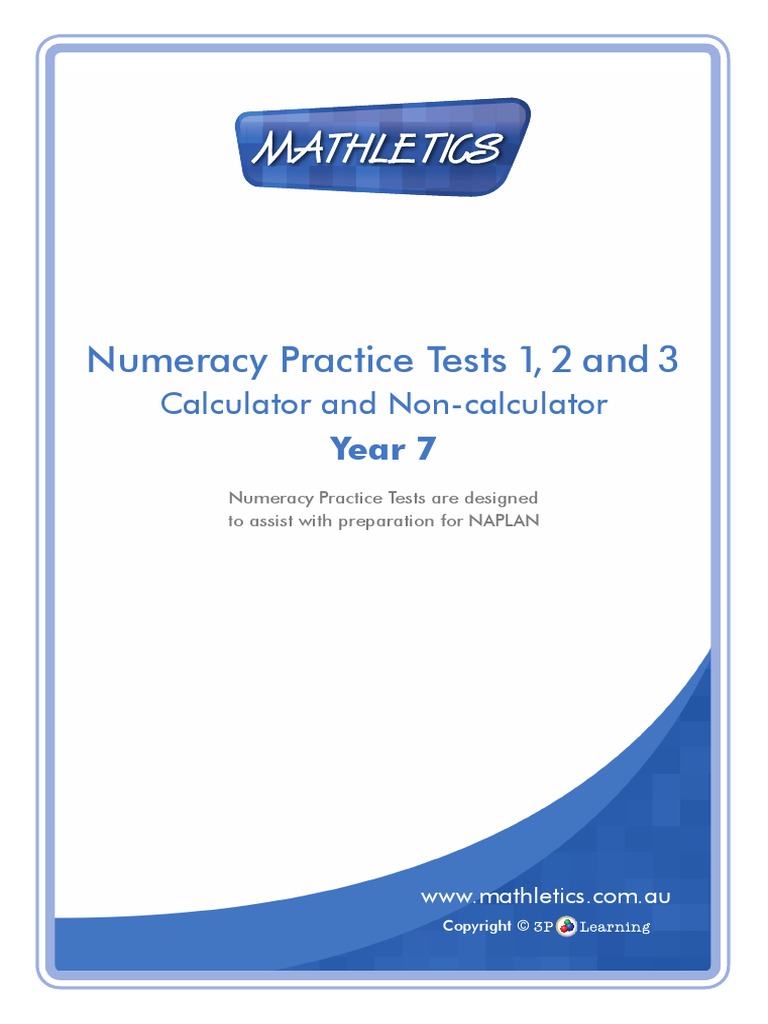 Numeracy Naplan Year 7 | PDF | Nature