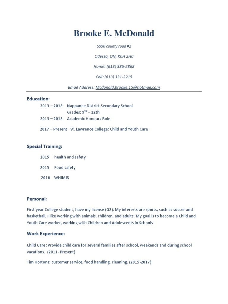 Brooke e Resume | PDF