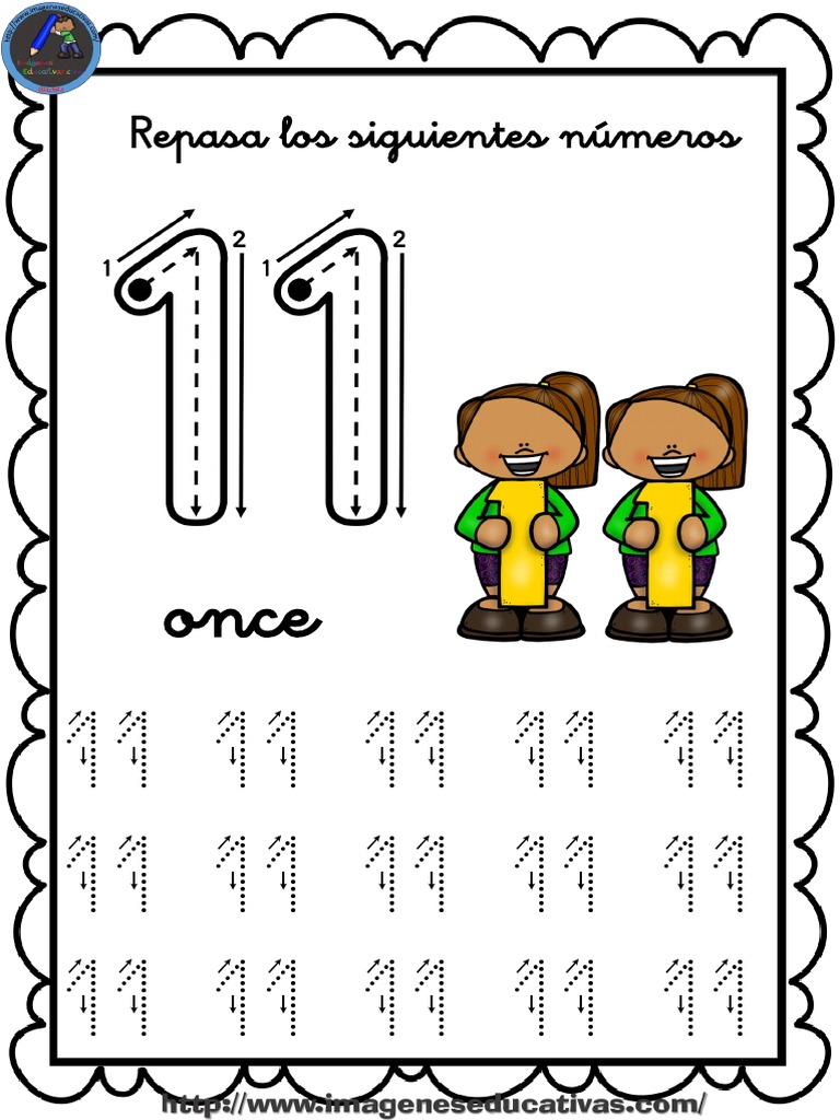 Grafomotricidad Numeros Del 11 20 | PDF