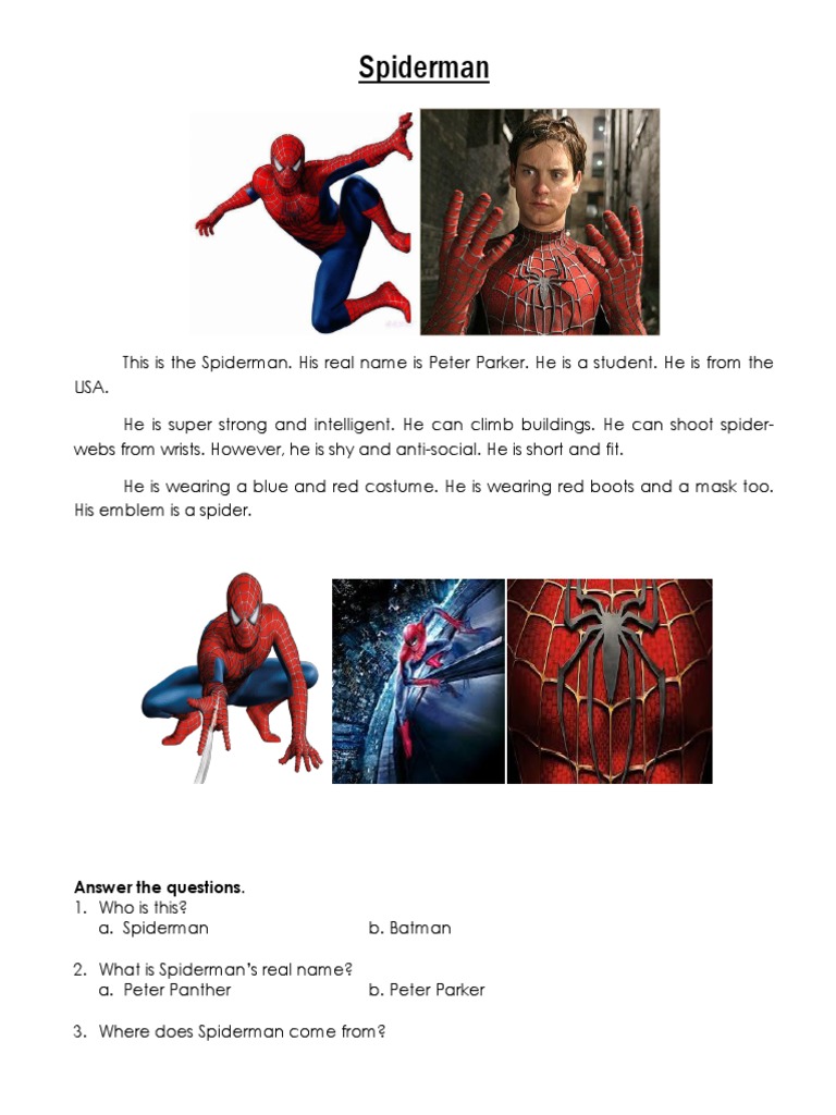 Spiderman: Answer The Questions | PDF
