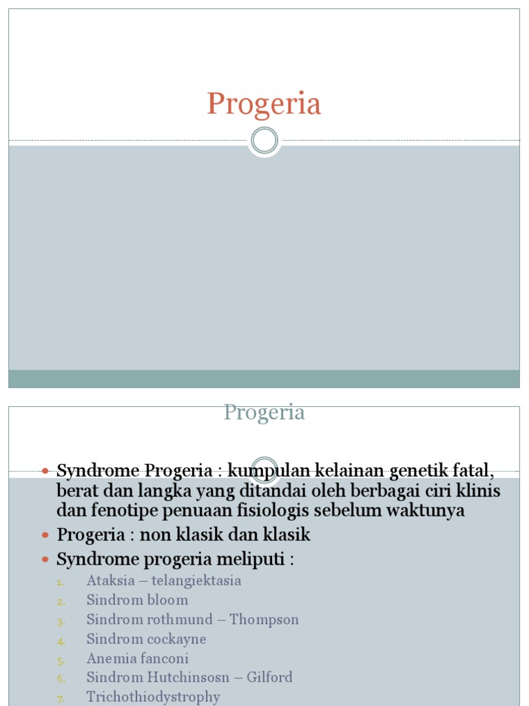 Progeria | PDF | Sains & Matematika