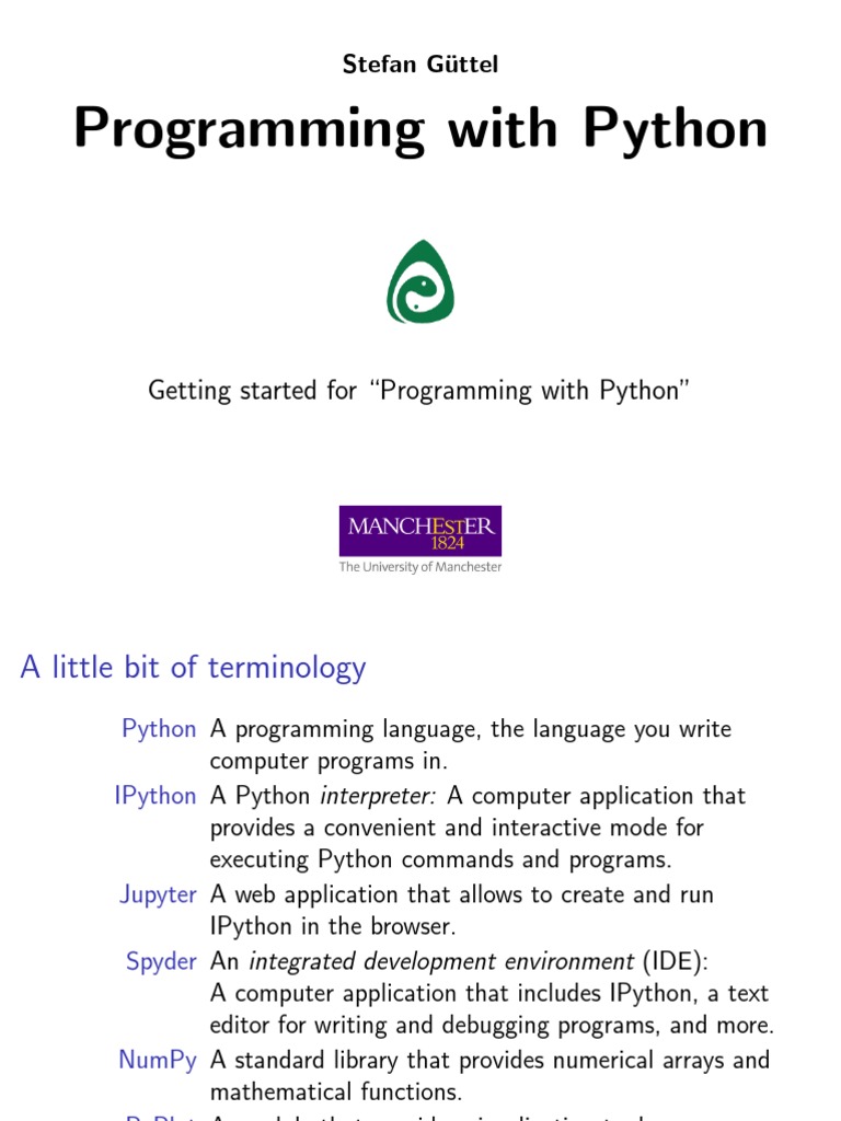 Programming With Python | PDF | Python (Programming Language ...