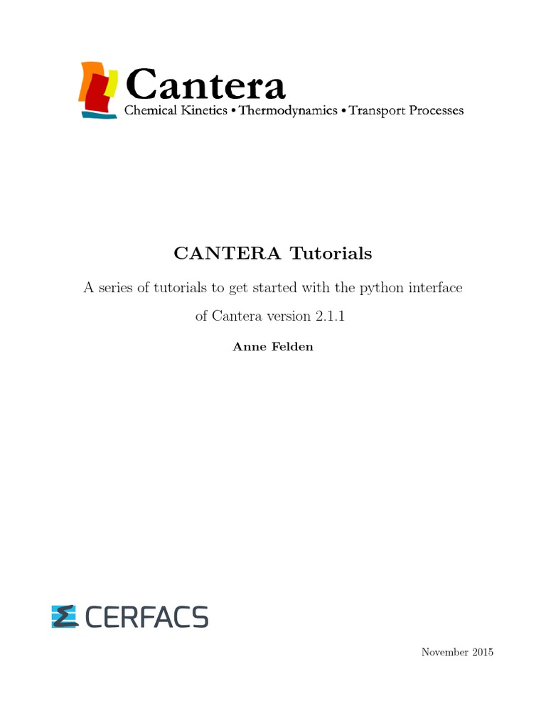 Cantera Python Interface Tutorials | PDF | Gases | Scripting Language