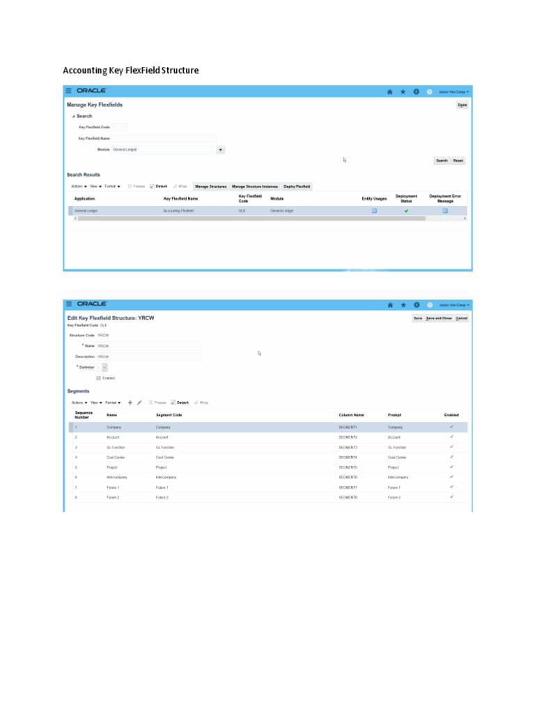 Accounting Key Flexfield Structure | PDF