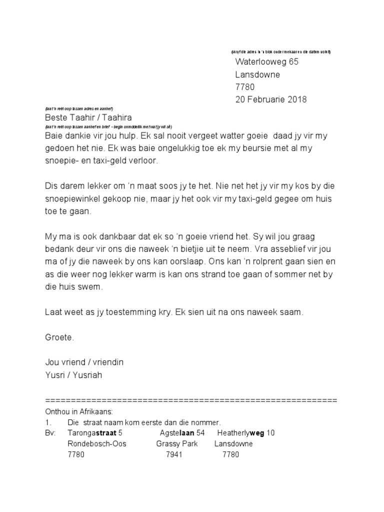 Brief Formaat Gr5 - 6 | PDF