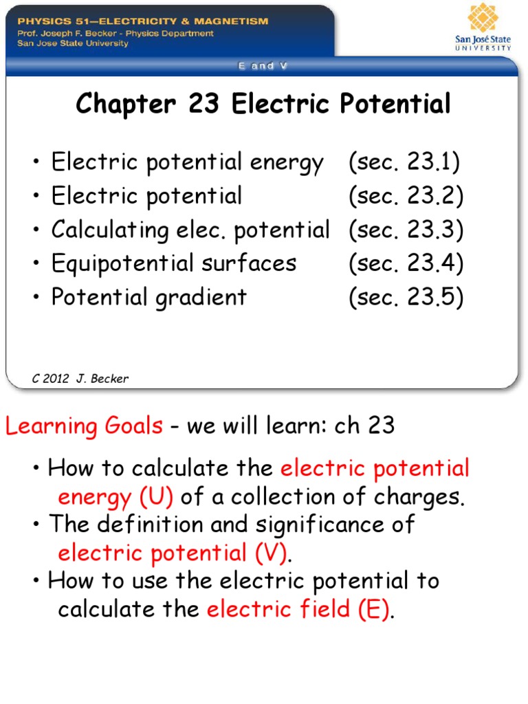 Chapter 23 Electric Potential | PDF