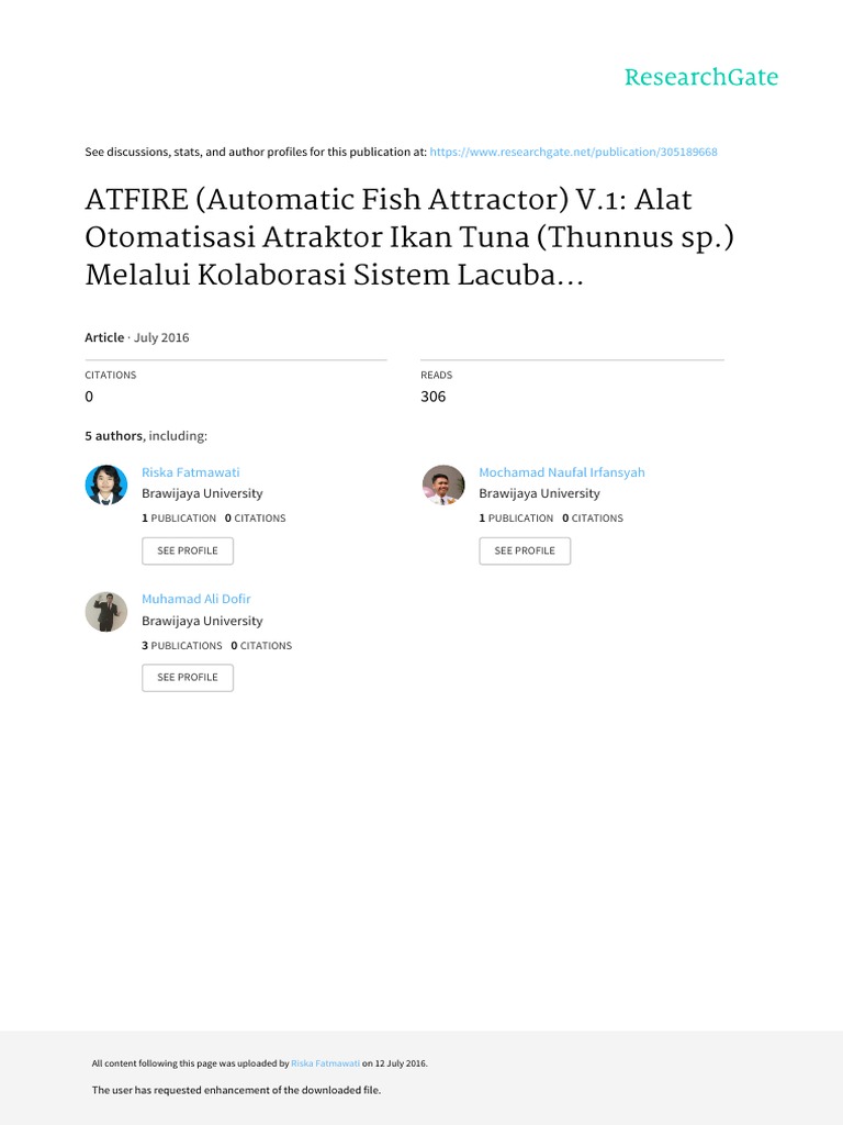 Artikel Ilmiah - Automatic Fish Attractor | PDF
