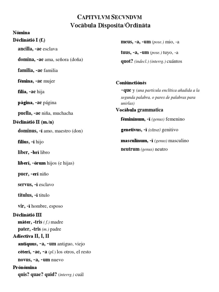 2 Capitulum Secundum | PDF