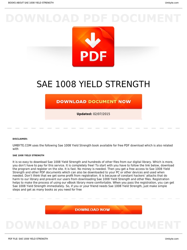 Sae 1008 Yield Strength | PDF | Strength Of Materials | Yield (Engineering)