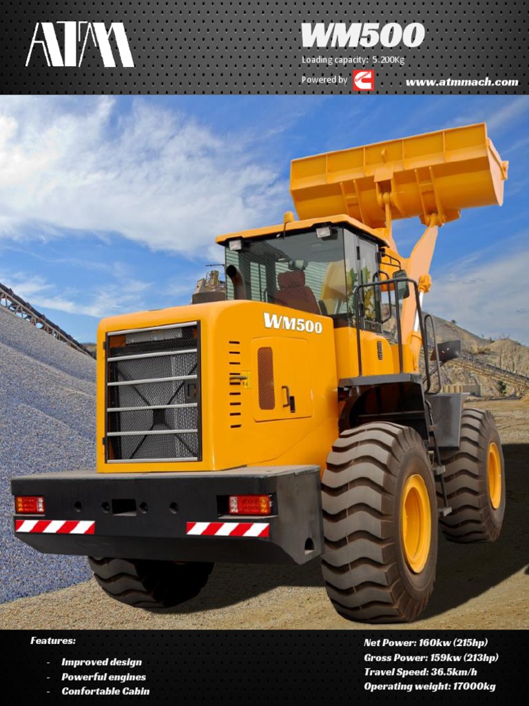 Catalogo Cargador Frontal ATM Wm500 ES | PDF | Steering | Transmission ...
