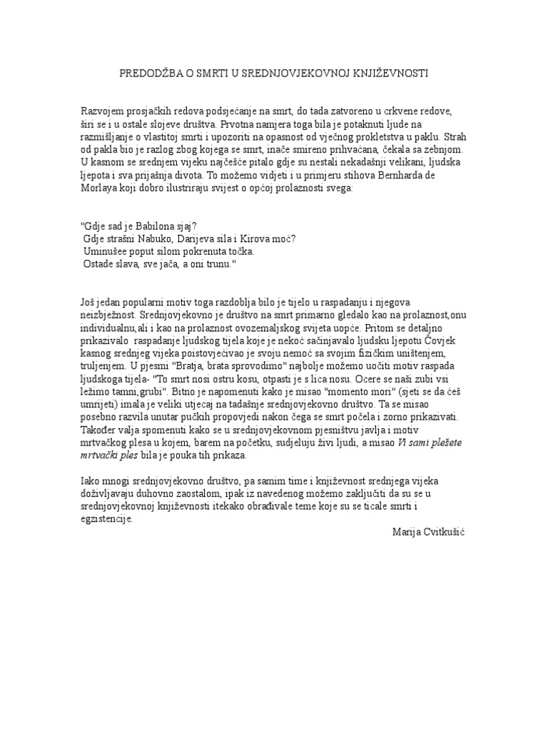 SMRT U Srednjem Vijeku | PDF