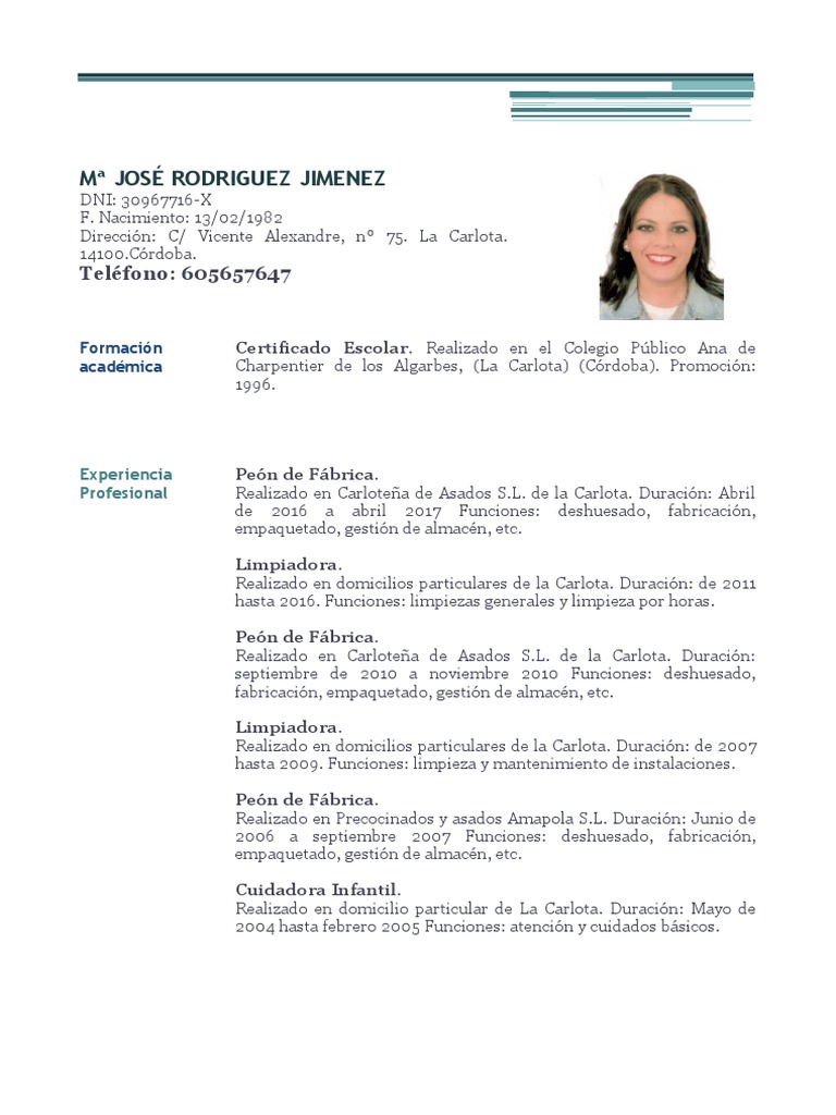 CV Maria Jose Rodriguez Jimenez | PDF
