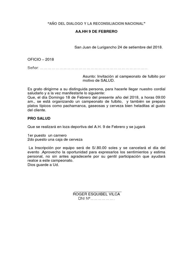 Oficio Pro Salud | PDF