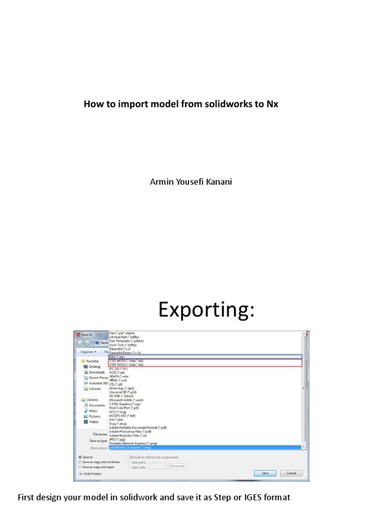SolidWorks to NX Import Guide | PDF | Teaching Methods & Materials ...