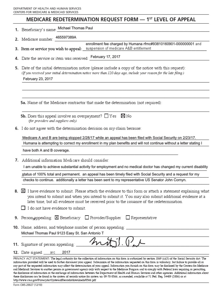 Medicaid Appeal | PDF | Social Security Administration | Patient