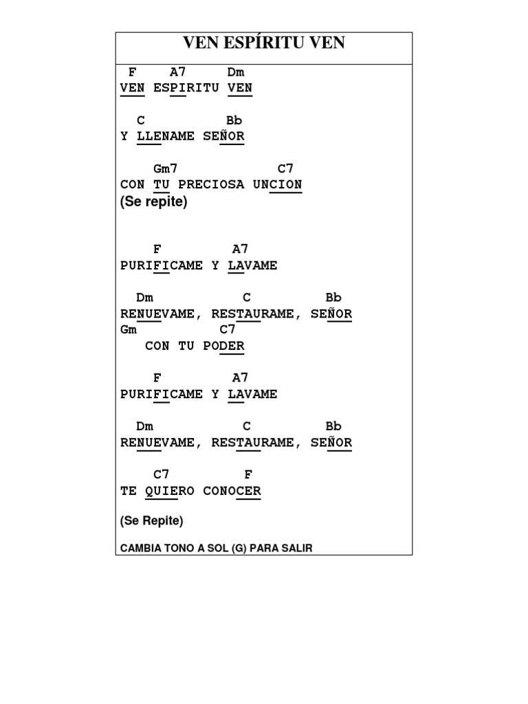 041L Ven Espiritu Ven PDF | PDF