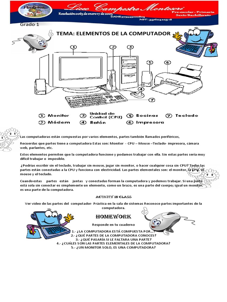 Partes Esenciales de la Computadora | PDF | Ventana (informática ...