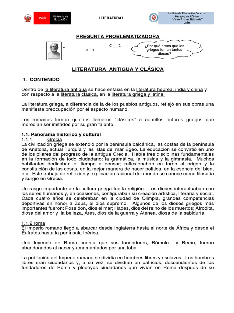 Literatura Clásica y Épica Griega | PDF | Homero | Poesía