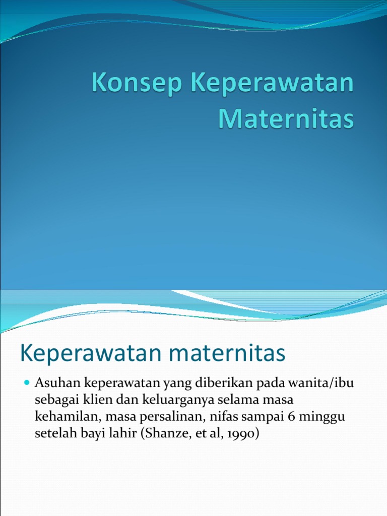 Konsep Keperawatan Maternitas | PDF | Pengembangan Diri