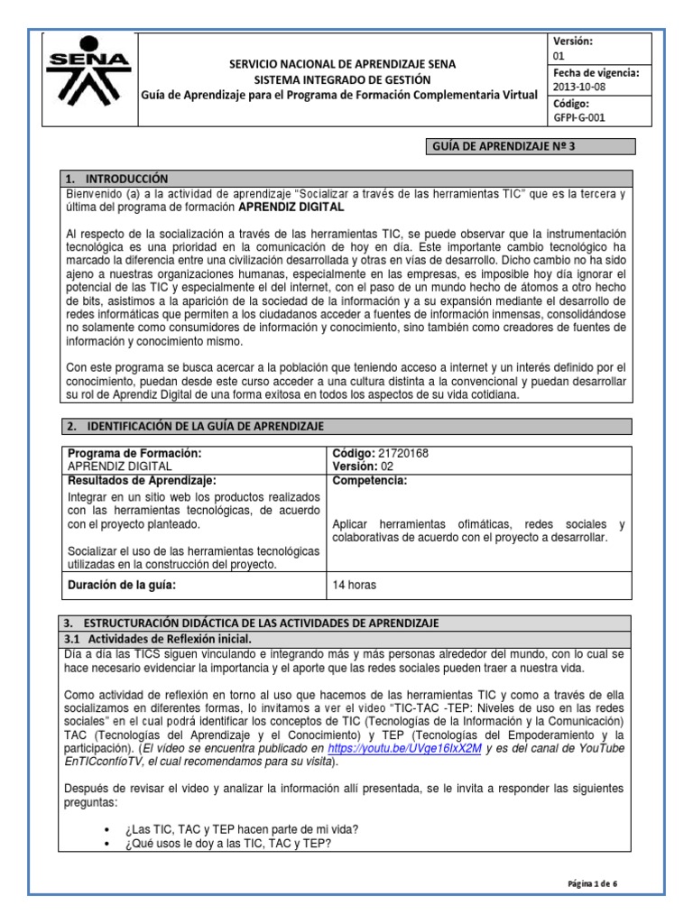 Guia 3 Pdf Pdf Tecnología De Información Y Comunicaciones Internet