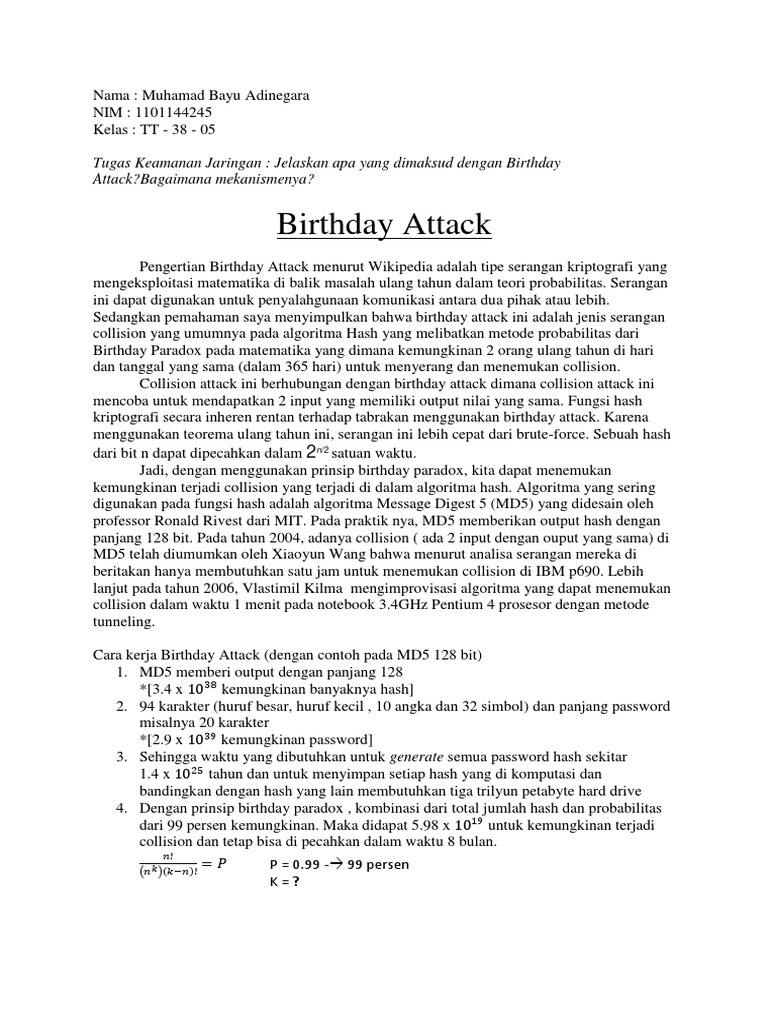 Birthday Attack | PDF