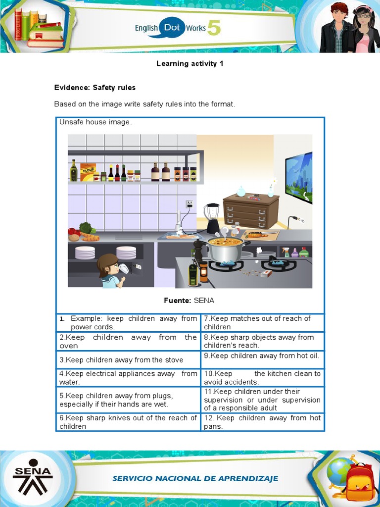 Learning Activity 1 Evidence: Safety Rules | PDF