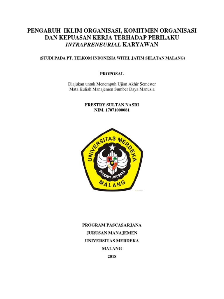 Cover Proposal Uas | PDF