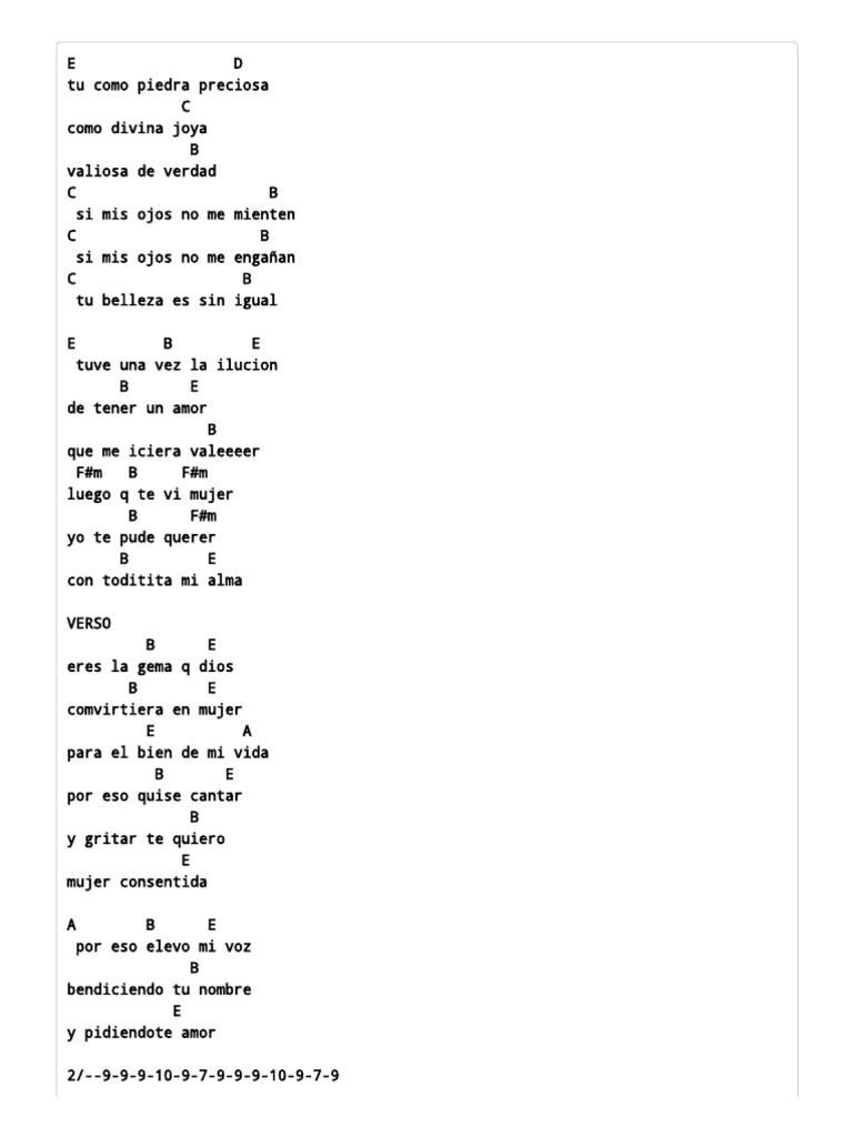 Letra y acordes de "Gema" | PDF