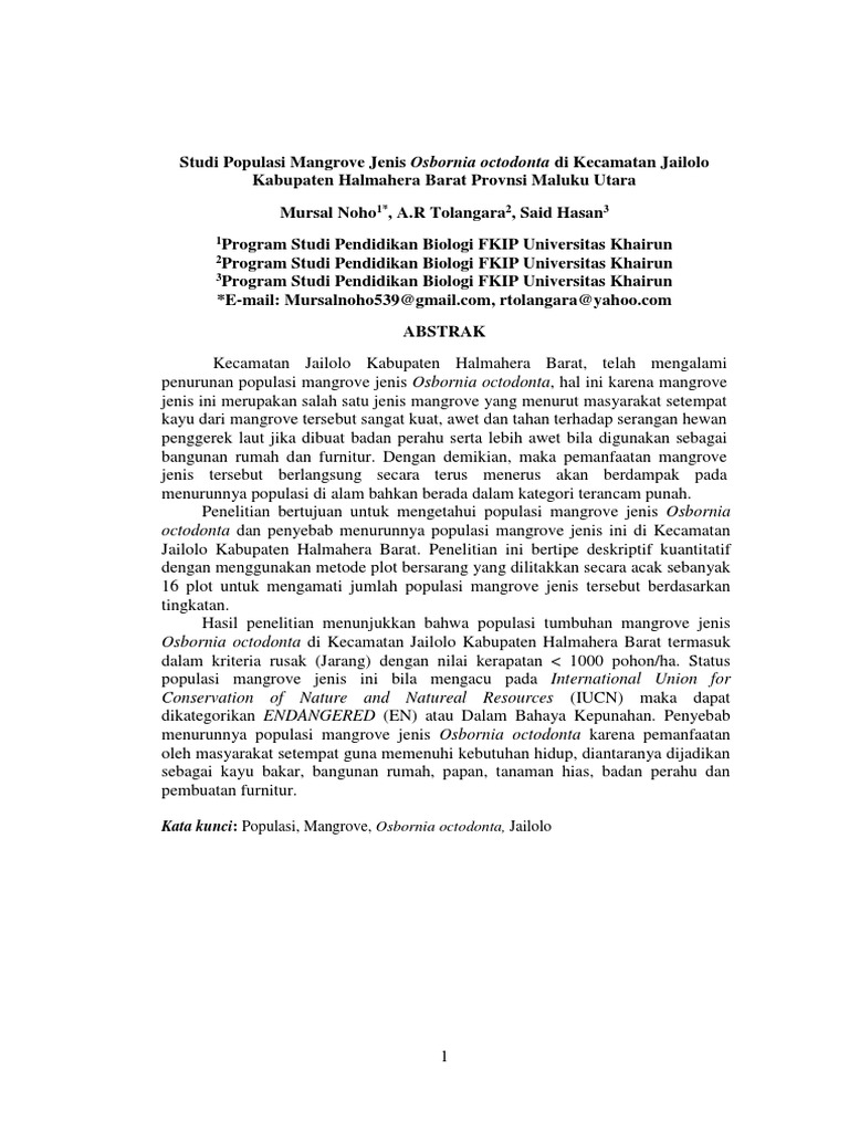 Artikel Osbornia Octodonta | PDF
