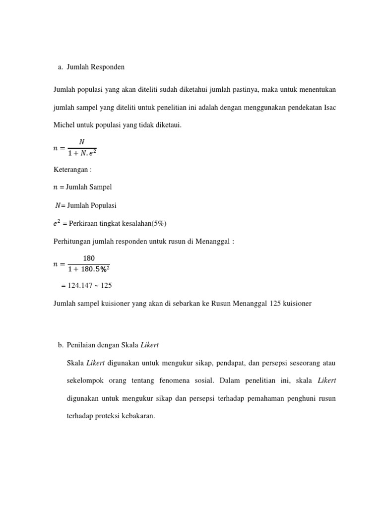 Cara Menghitung Skala Likert 1-4 | PDF